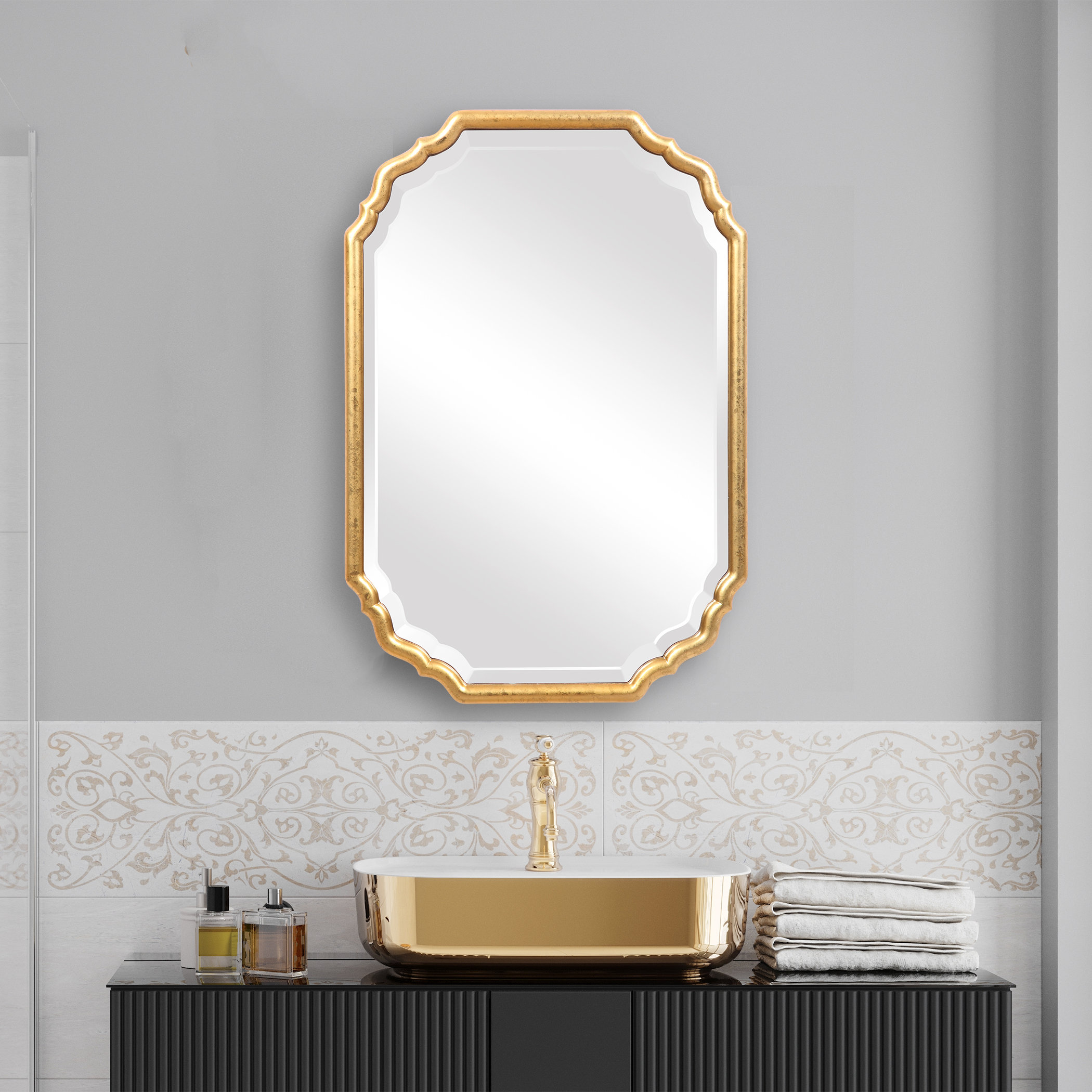 Willa Arlo™ Interiors Everly Traditional Beveled Full Length Mirror ...