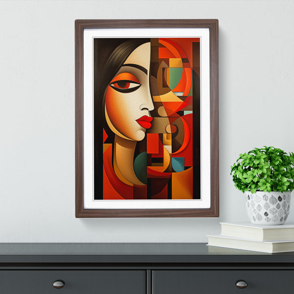 Metro Lane Indian Woman Cubism - Single Picture Frame Art Prints on ...