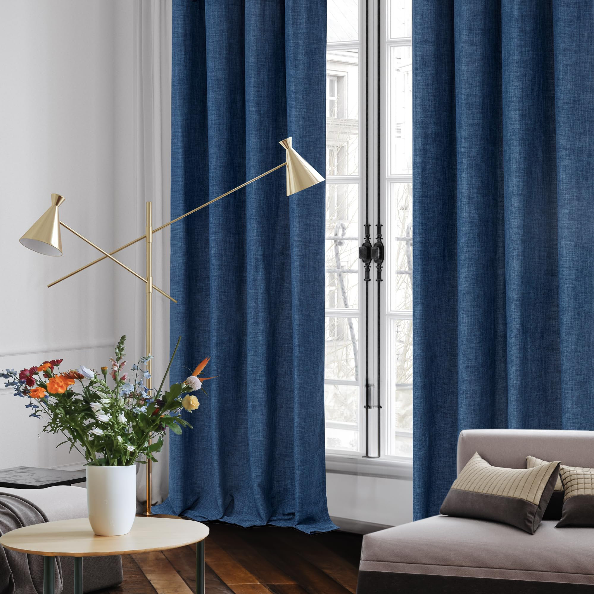 Ebern Designs Double Liner Lightweight Linen With TPU Coating Blackout ...