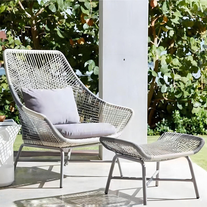 Hokku Designs Reslier Outdoor Wingback Chair Lounge Chair | Wayfair