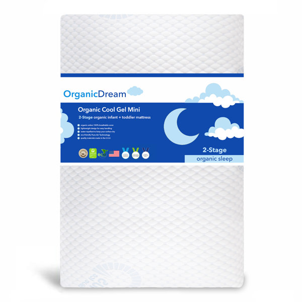 Organic Dream Dream Cool Gel Premier 2-Stage Mini Crib Mattress ...