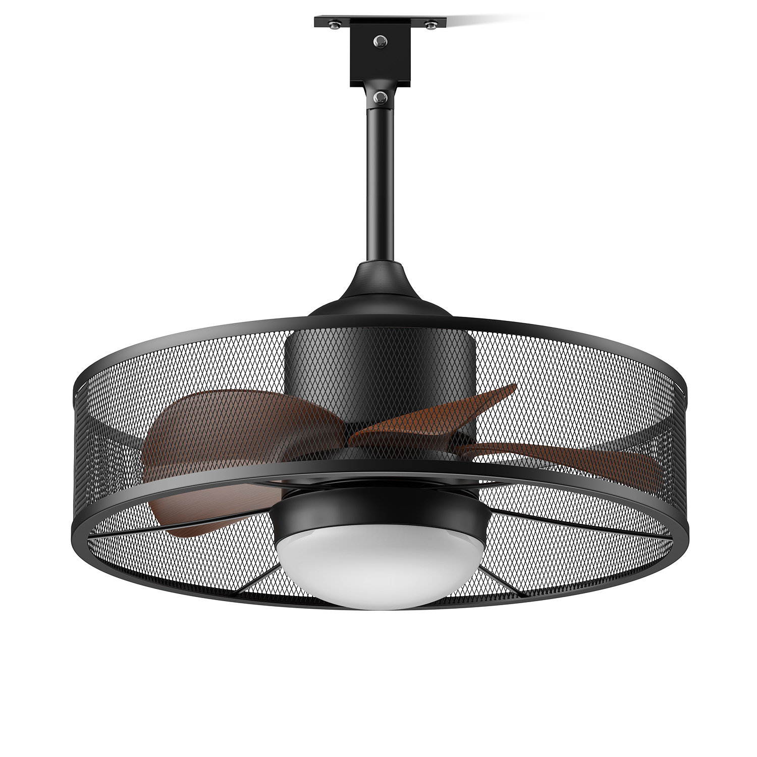 17 Stories Outdoor Ceiling Fans With Lights For Patios,caged Ceiling ...