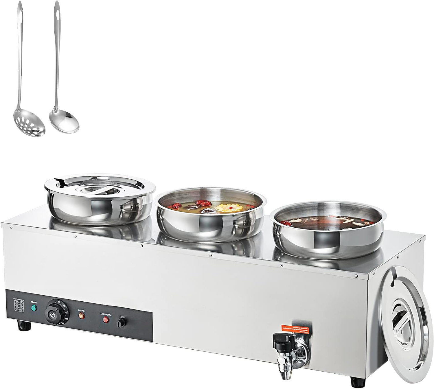 Umedas Stainless Steel Round Pot with Anti-dry Burn and Reset Button ...