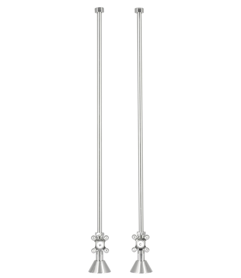 Chevington Straight Supply Lines with Cross Handle Supply Stops ...