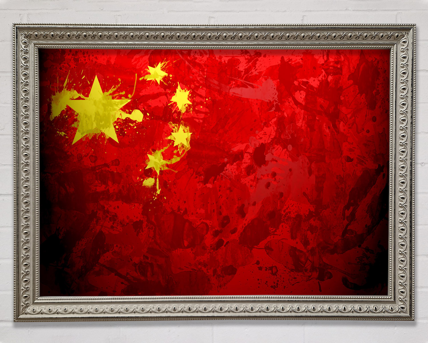 Rosalind Wheeler China Flag Grunge - Print | Wayfair.co.uk