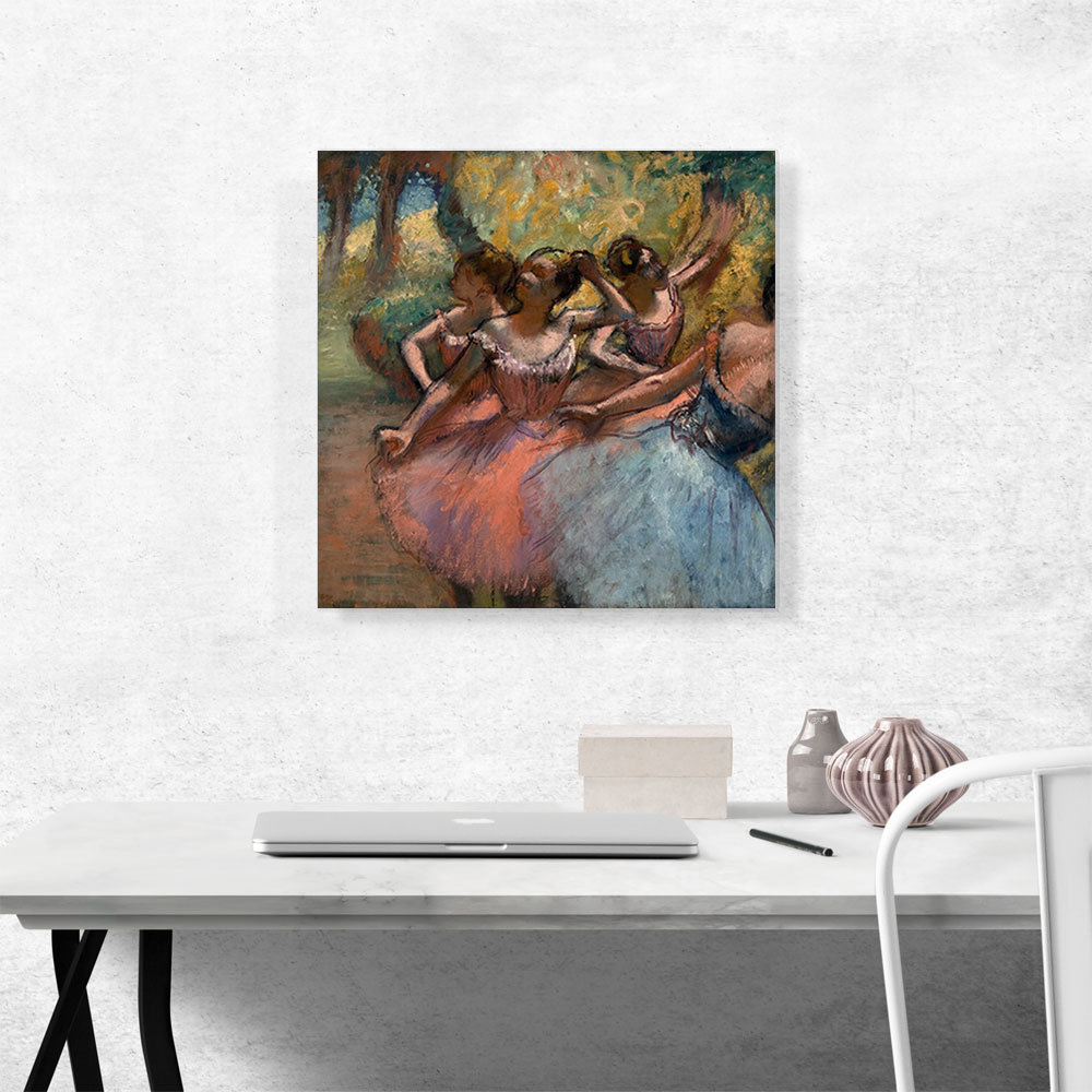ARTCANVAS " Four Ballet Dancers On Stage 1885 " by Edgar Degas Painting ...