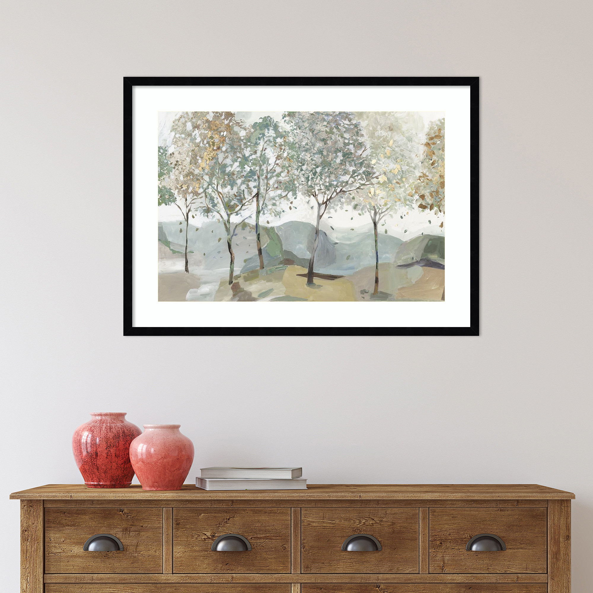 Red Barrel Studio® Breezy Landscape Trees I - Single Picture Frame ...