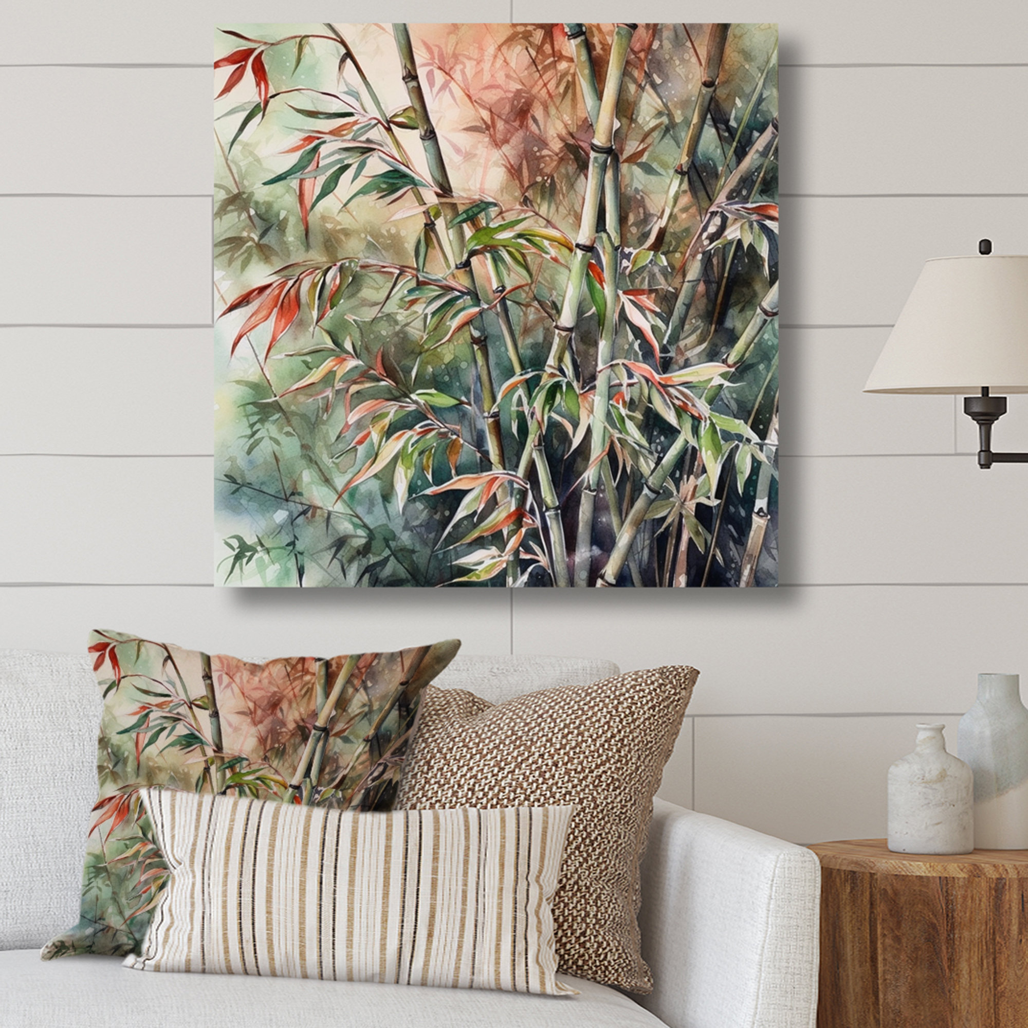 Bay Isle Home™ Fairmont Green Floral Bamboo Bliss VI On Canvas Print ...