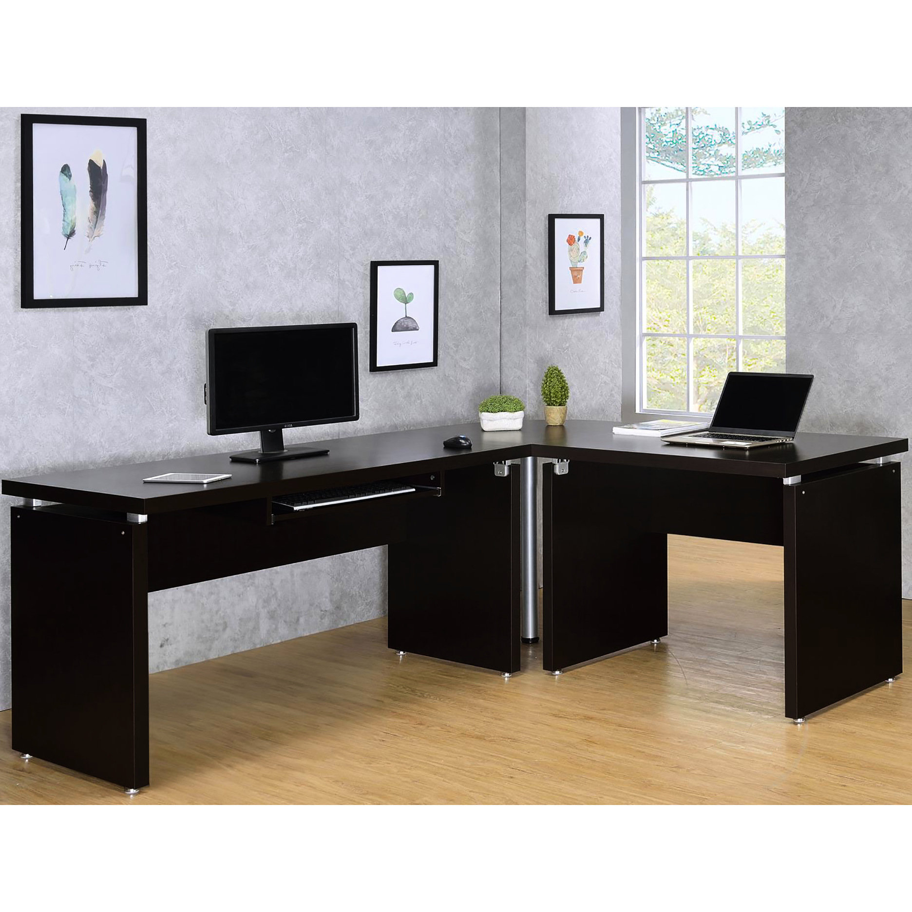 Latitude Run® Elegant Cappuccino Office Desk Extension - Provide A ...