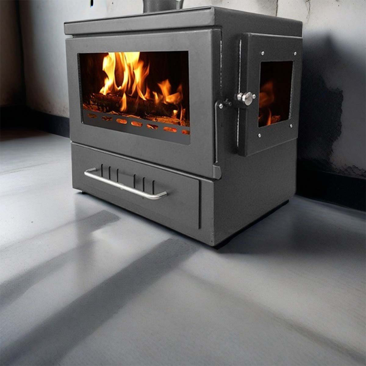 Hart Enjoy life Small metal domestic natural wood heating fireplac ...