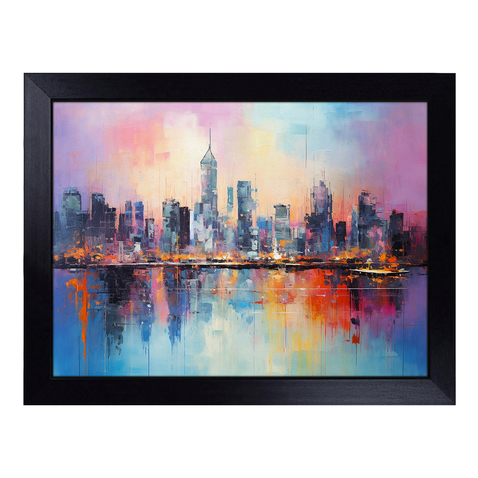 17 Stories Skyline Impressionism Lap Tray with Cushion | Wayfair.co.uk