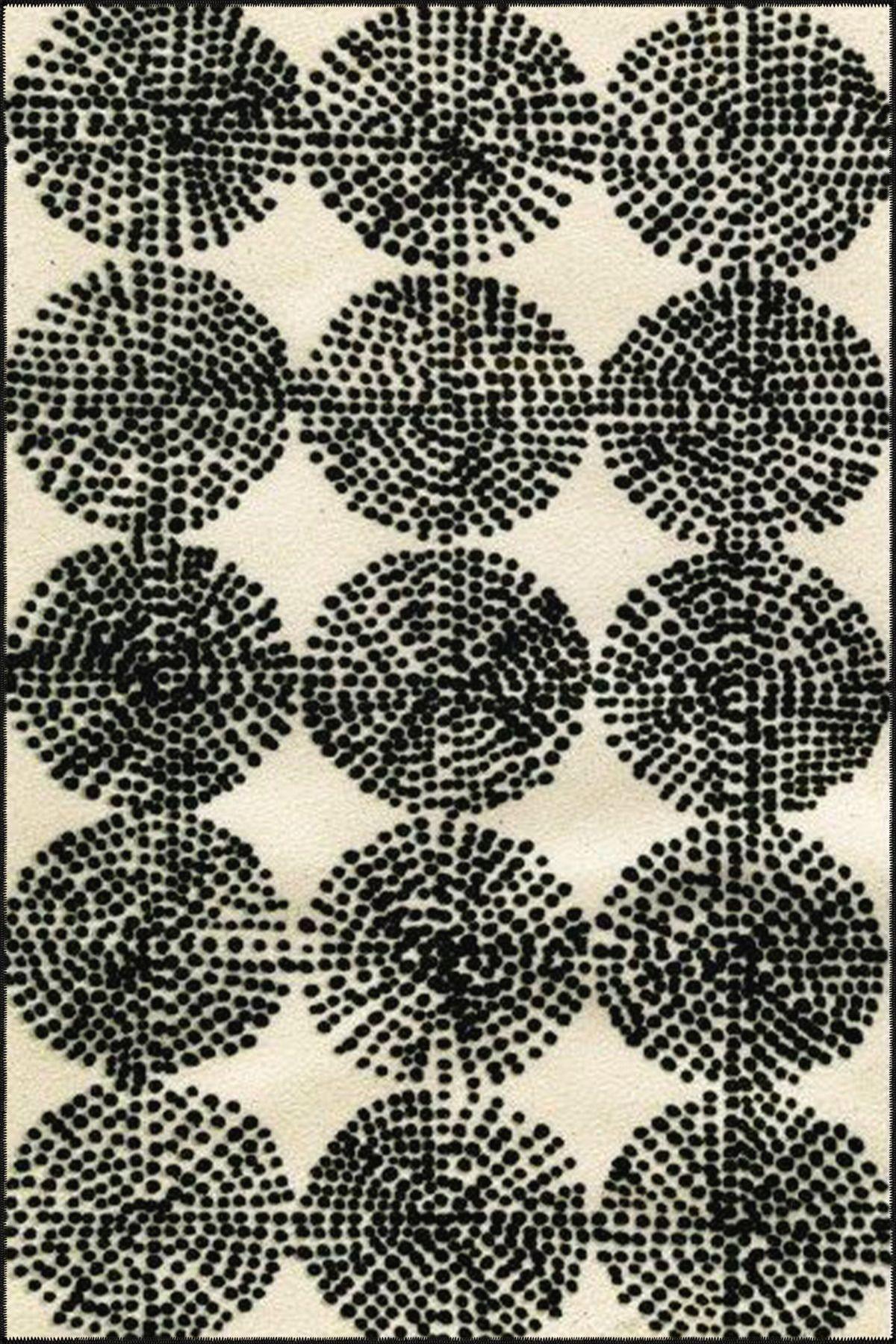 Corrigan Studio® Modern Bubble Themed Patterned Woven Base Washable Rug ...
