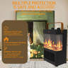 Symple Stuff Electric Fireplace Heater 1500W, 3D Led Flame, Portable ...