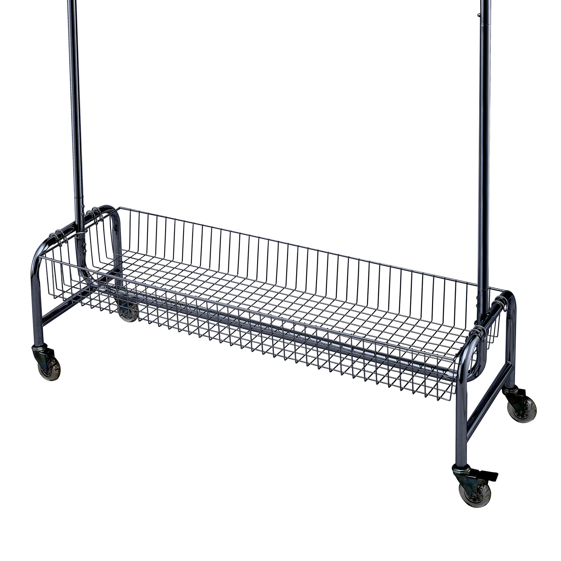 Rebrilliant Versatile Rolling Garment Rack With Basket For Efficient ...