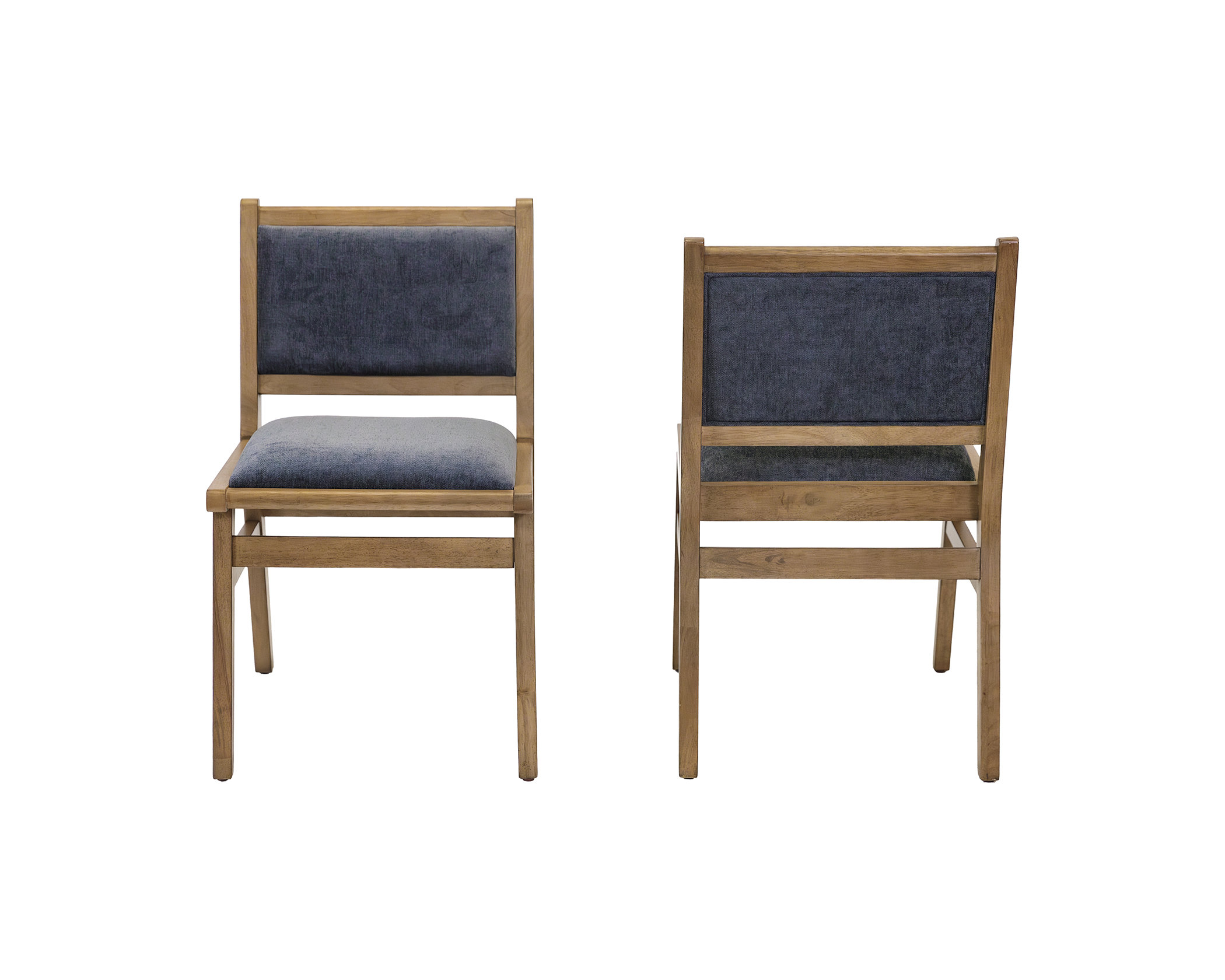 Red Barrel Studio® Myzejen Two Mid-Century Modern Wood Side Chairs ...