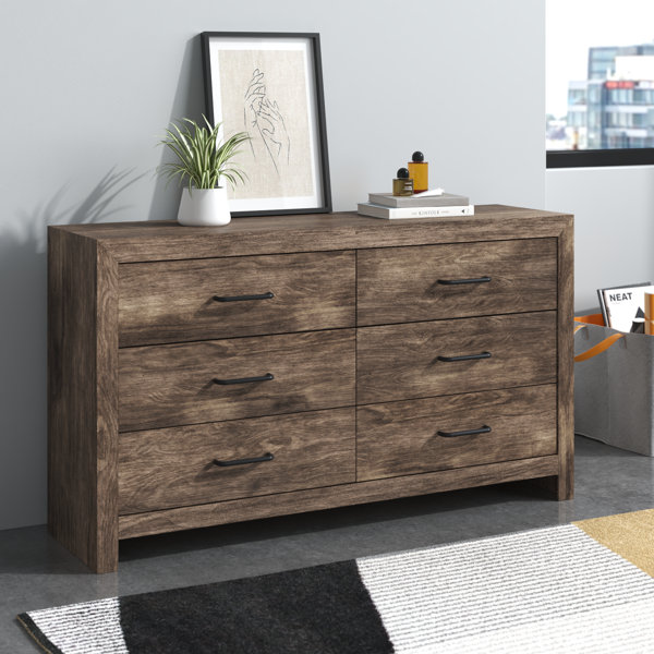The Twillery Co.® Russellville 6 Drawer 58.5" W Double Dresser | Wayfair