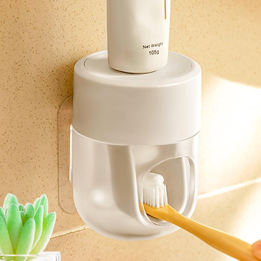 Rebrilliant Toothpaste Dispenser Wall Mounted Bathroom Automatic ...