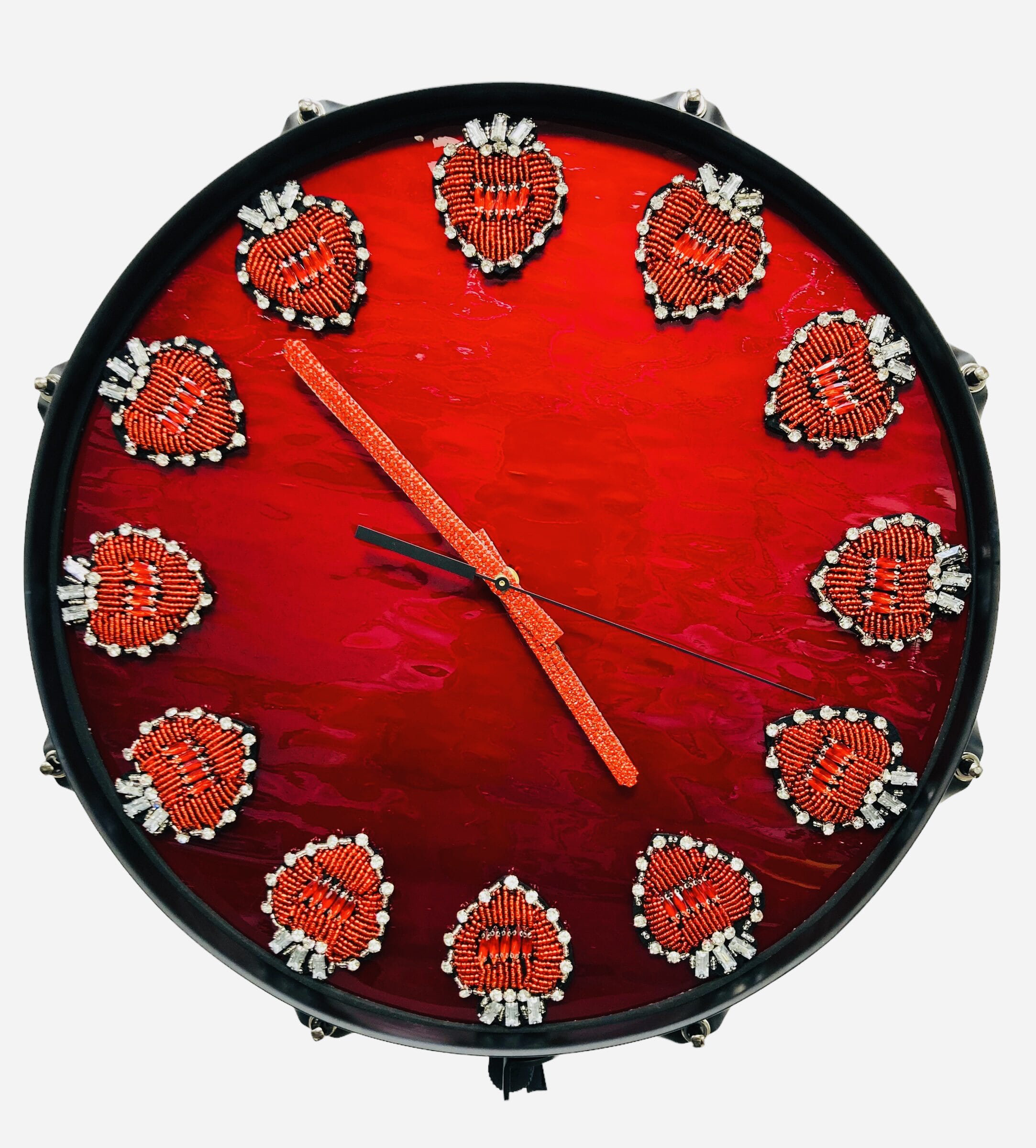 Rocking The Clock Rhinestone Heart Wall Clock | Wayfair