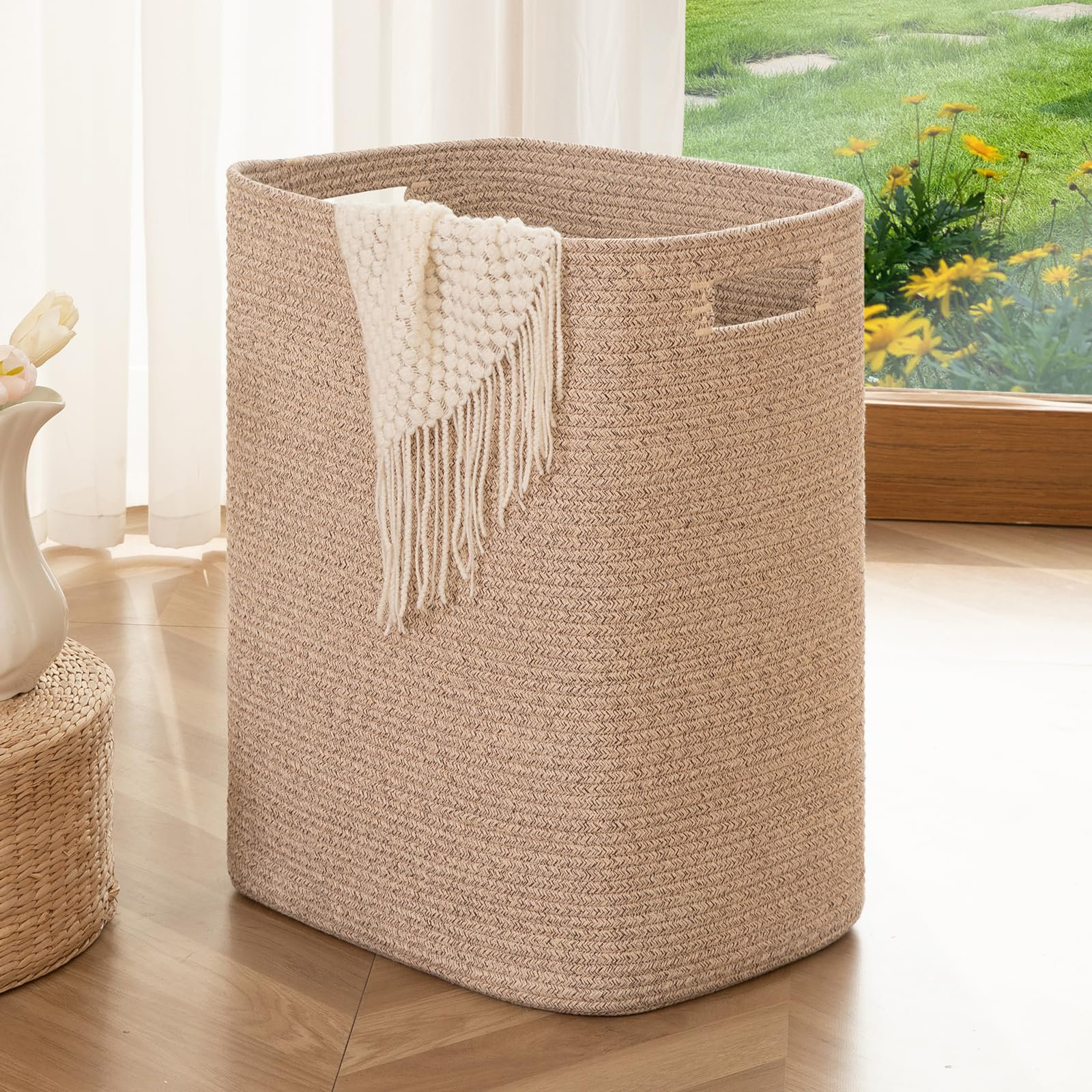 Dovecove Laundry Hamper, Rectangle Laundry Basket With Handles, Large ...