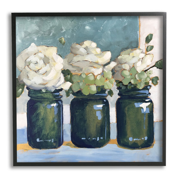 Stupell Industries White Roses Country Jars - Wayfair Canada