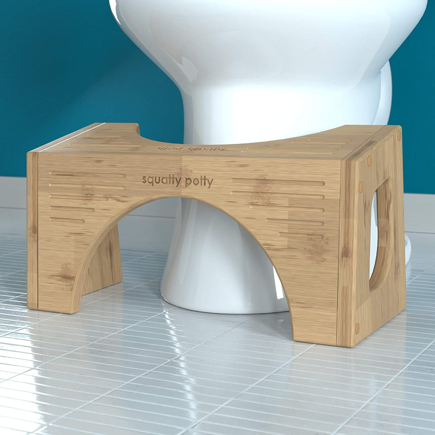 Squatty Potty Bamboo Flip Bathroom Toilet Stool & Reviews | Wayfair
