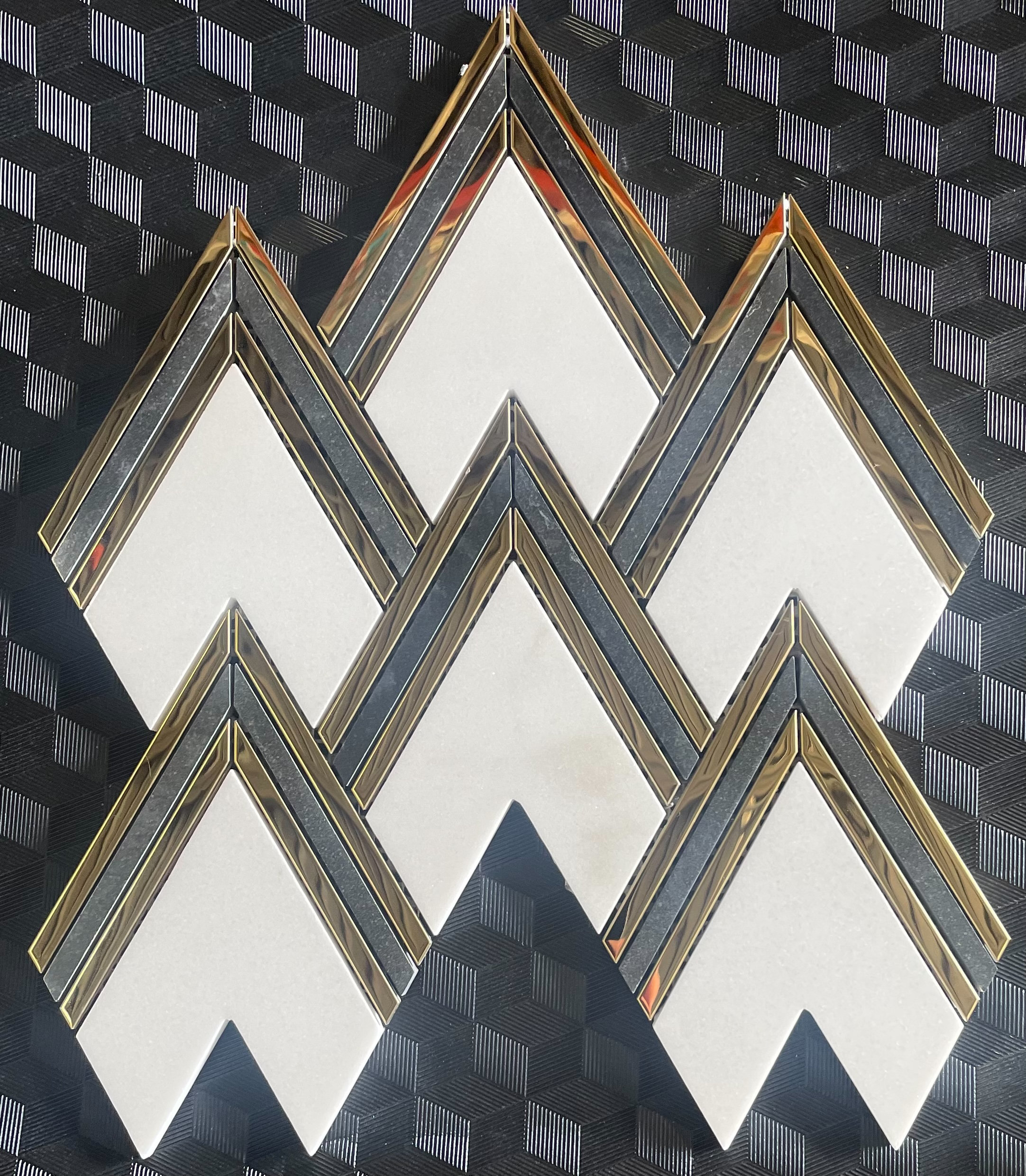 Mango Tile Metal Herringbone Mosaic Wall Tile | Wayfair