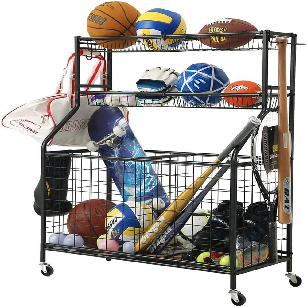 WFX Utility™ Garage Sports Equipment Organizer, Ball Storage Rack ...