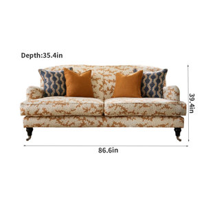 Romero Simple Creative Printed Sofa 86.6'' Sofa | Wayfair