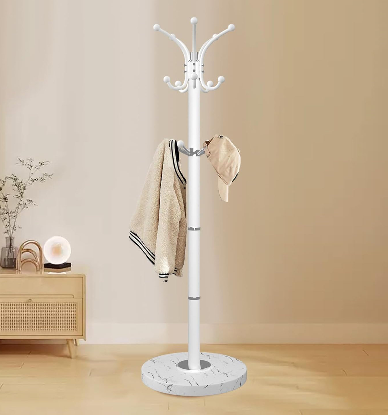 Hokku Designs Metal Coat Rack Freestanding, Sturdy Coat Rack Stand ...