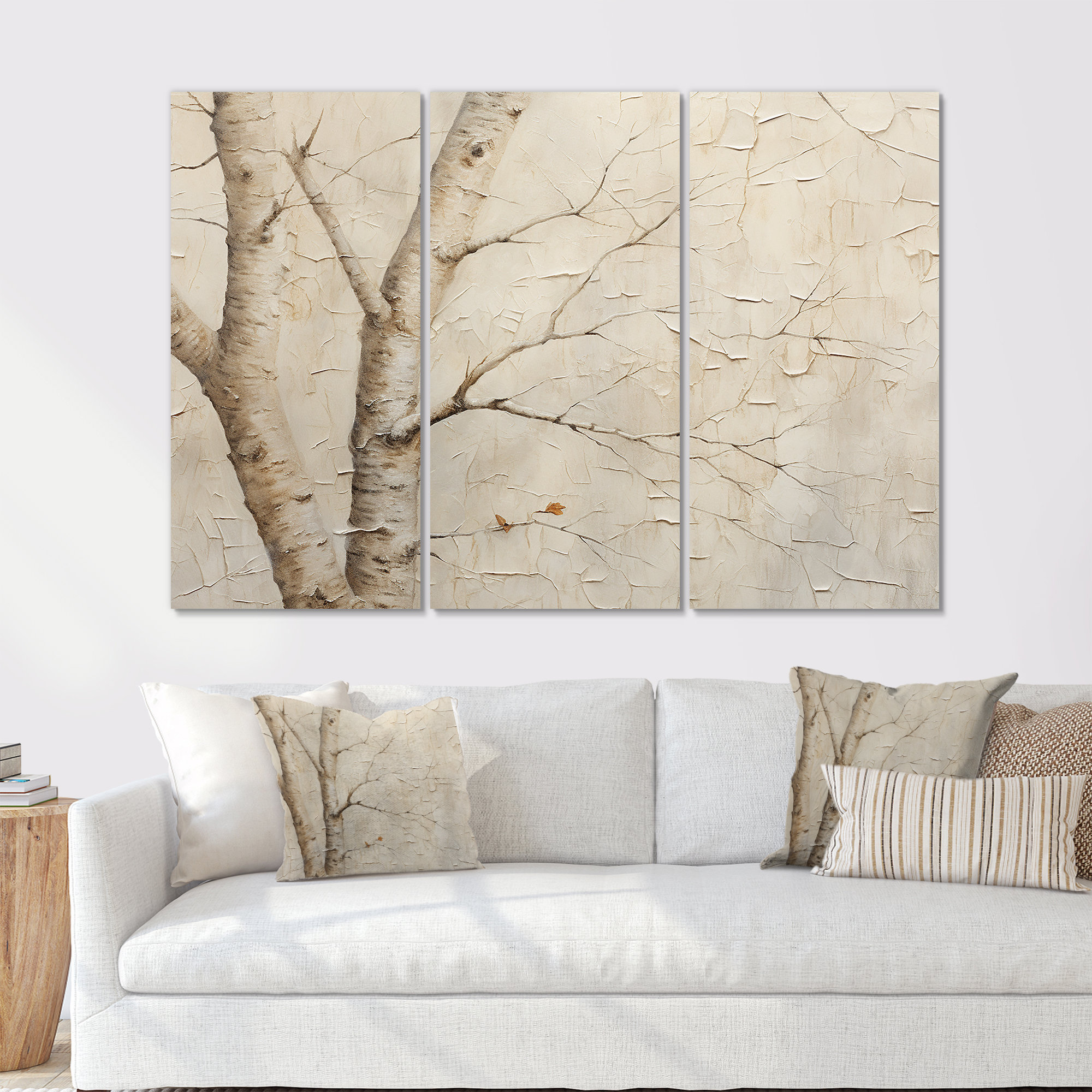 Latitude Run® Minimalims Beige Sycamores Secret - Tree Sycamore Wall ...