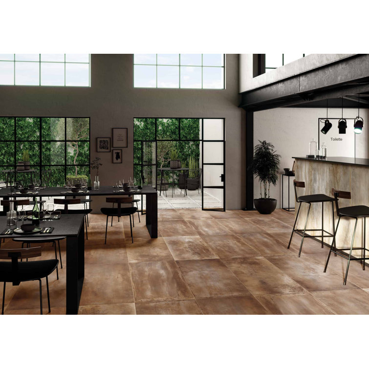 Industry Tile Metallica 24'' x 48'' Porcelain Metal Look Wall & Floor ...
