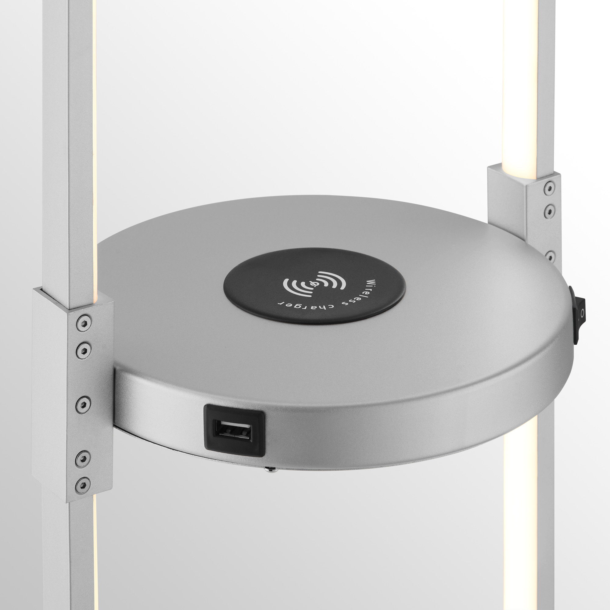 Brayden Studio® 56'' LED Tray Table Floor Lamp with USB | Wayfair