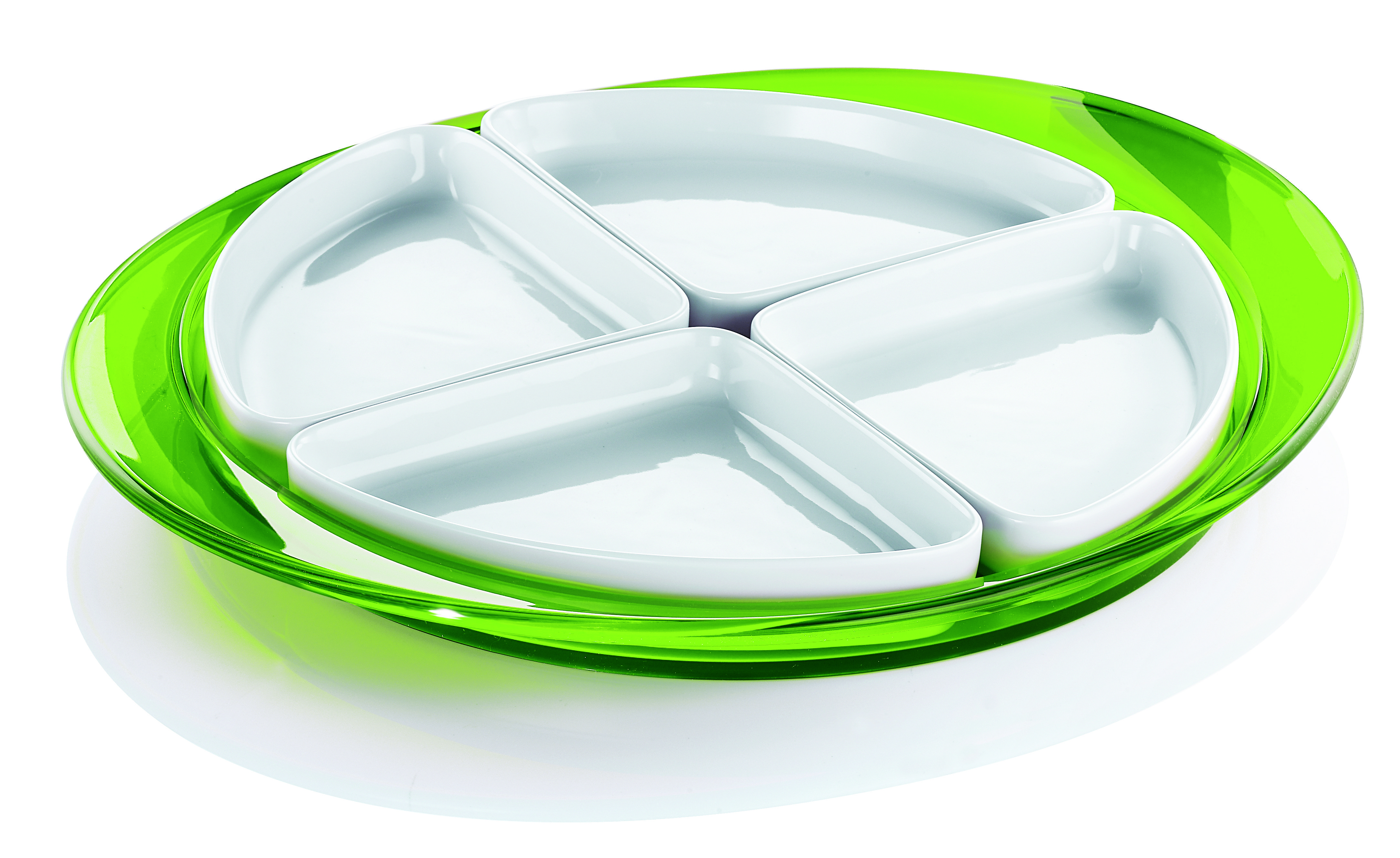 Guzzini Feeling Acrylic Divided Serving Dish | Wayfair