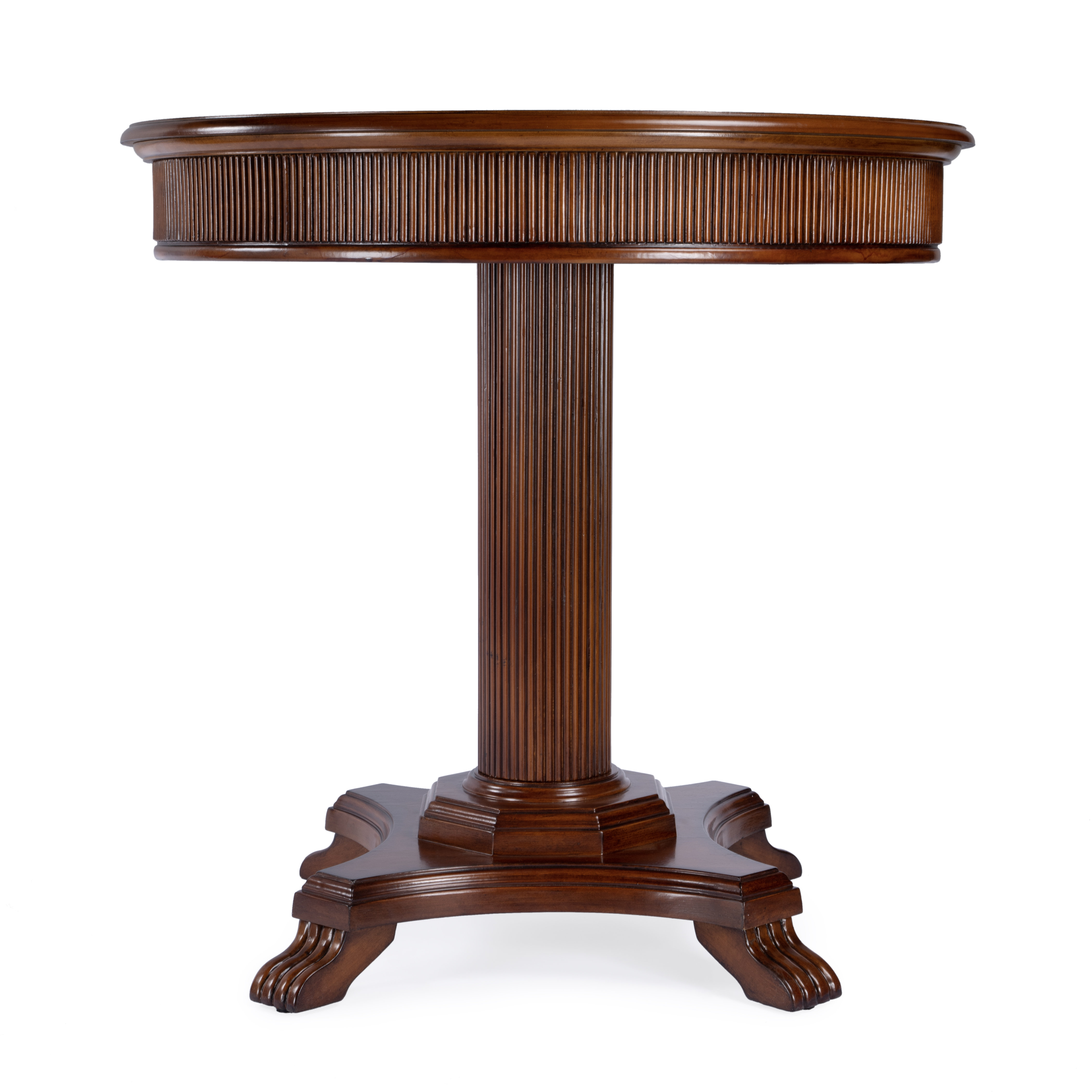 Canora Grey Ellsworth 36" Ribbed Pedestal Foyer Table - Wayfair Canada