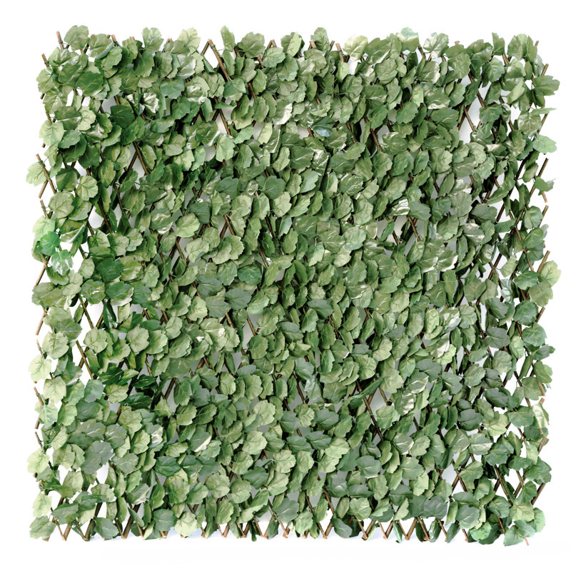 Excellent Nature Single Side Expandable Faux Hedge Artificial Ivy Wood ...