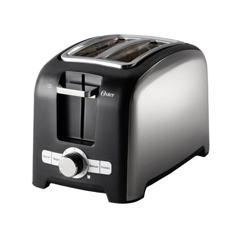 Oster 2 Slice Toaster with Extra-Wide Slots in Brushed Stainless Steel ...