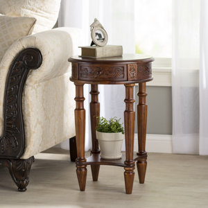 Lark Manor™ Arnika Hand Carved End Table with Storage & Reviews | Wayfair