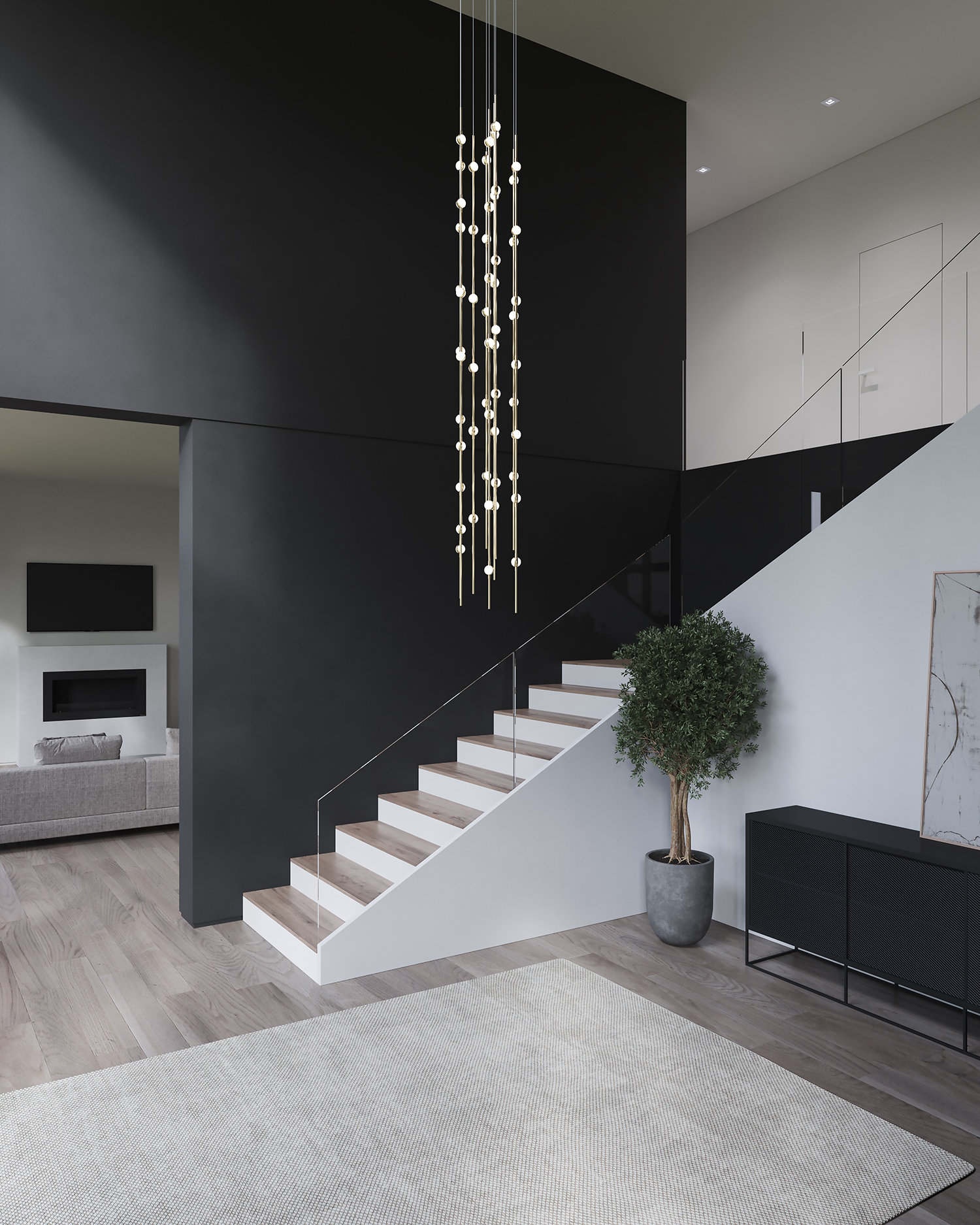 SONNEMAN Constellation - Andromeda LED 12" Round Chandelier - Tall ...