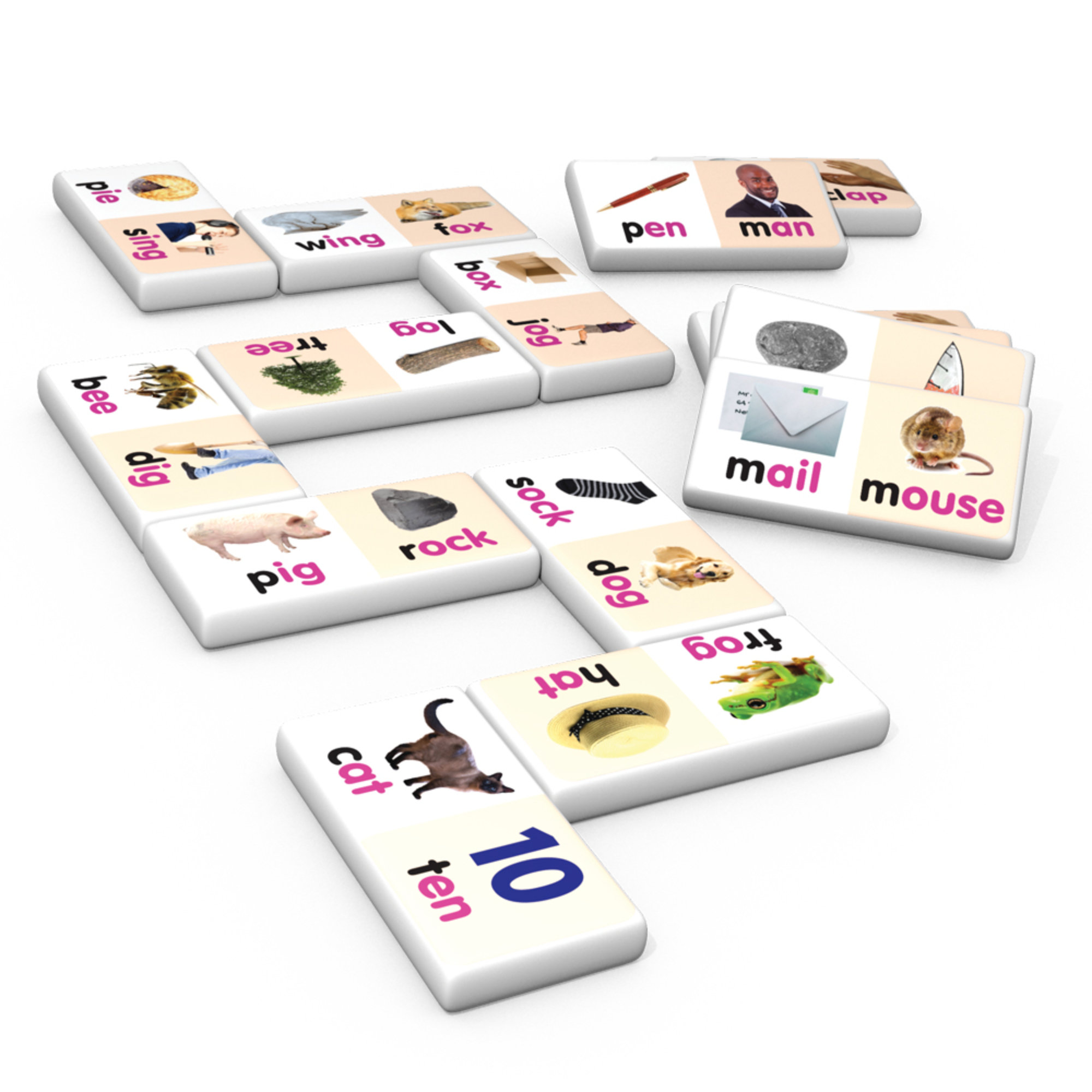 Junior Learning Rhyming Word Dominoes Match & Learn Educational ...
