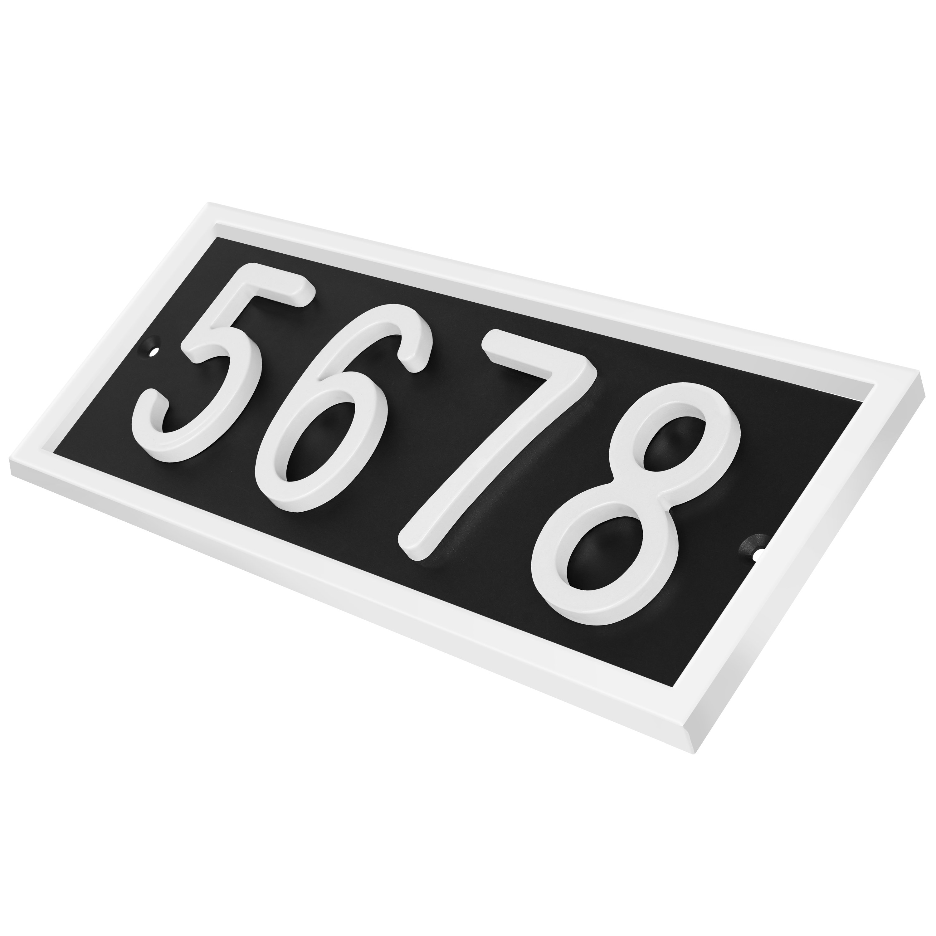 Royal Shade Flush Mount Horizontal AFramed Aluminum Address Plaque ...