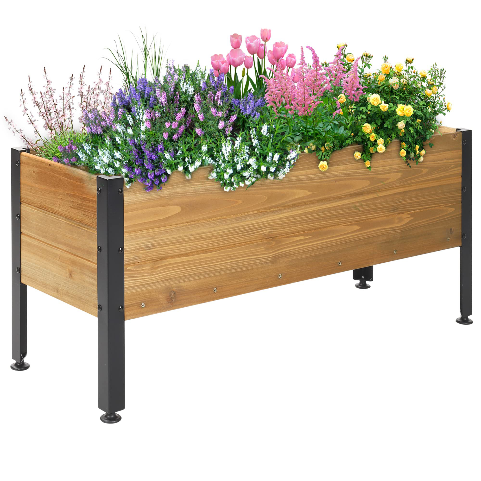 Latitude Run® Wooden Rectangular Outdoor Planter Box - Wayfair Canada