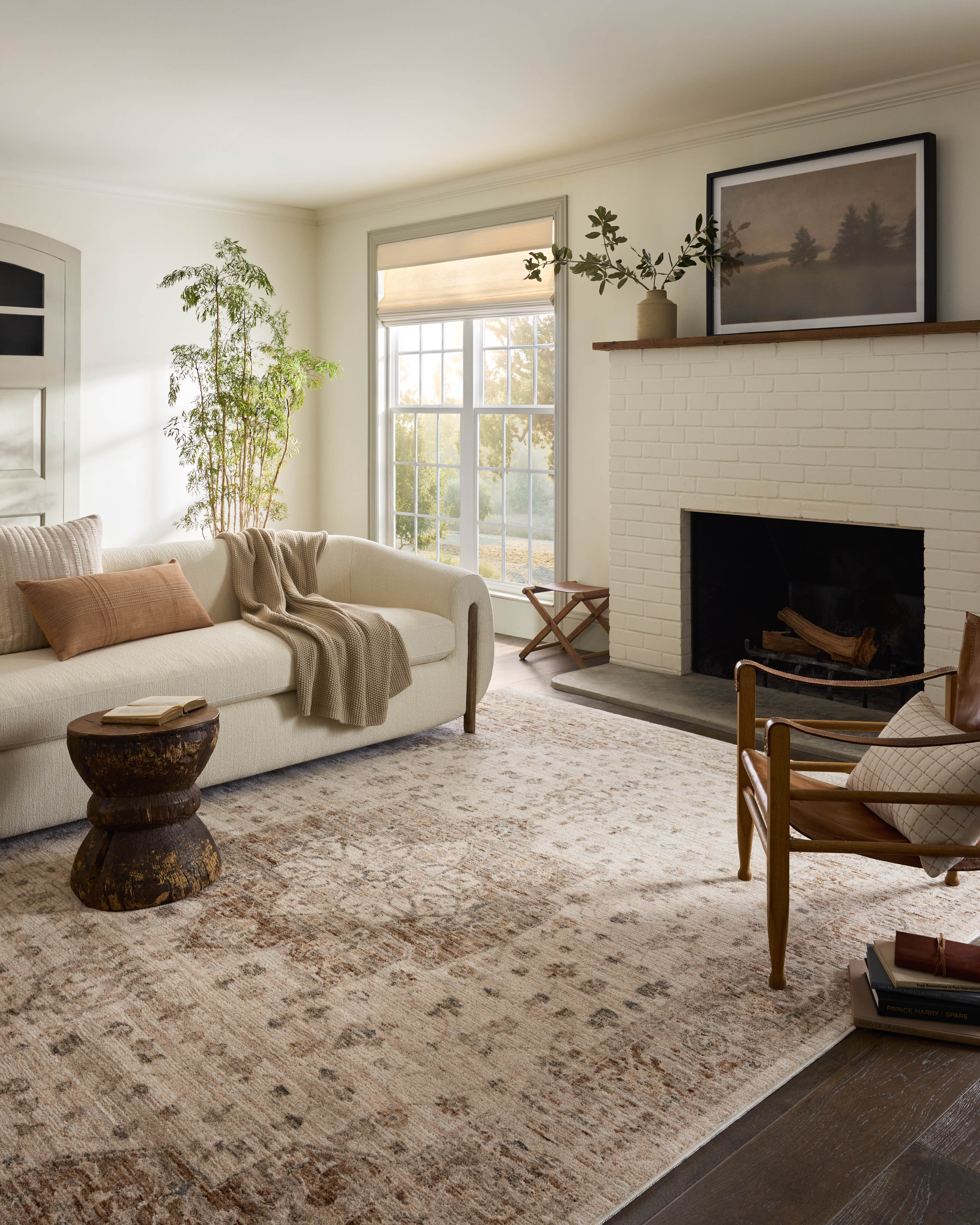 Magnolia Home by Joanna Gaines x Loloi Junie Natural / Clay Area Rug ...