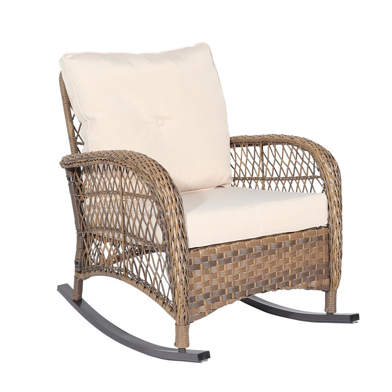 Bayou Breeze Matrix Wicker Outdoor Rocking Chair & Reviews | Wayfair