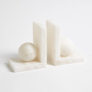 Global Views Alabaster Ball Non-skid Bookends & Reviews | Perigold