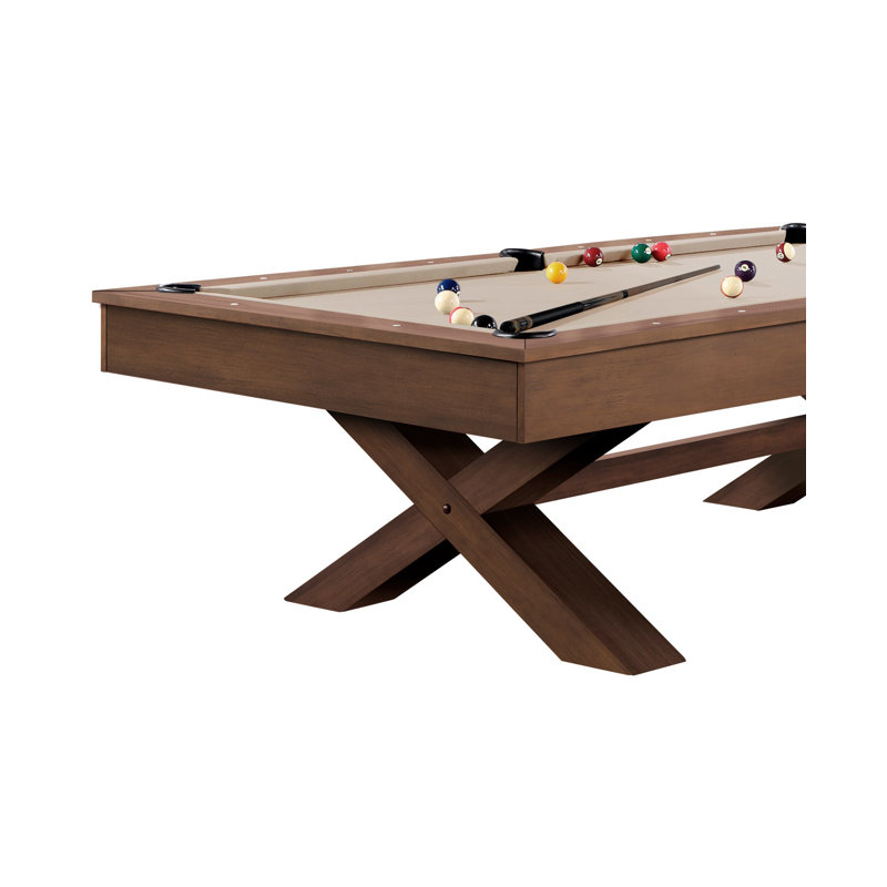 HB Home Sexton 8' Pool Table with Dining Top & Benches with ...