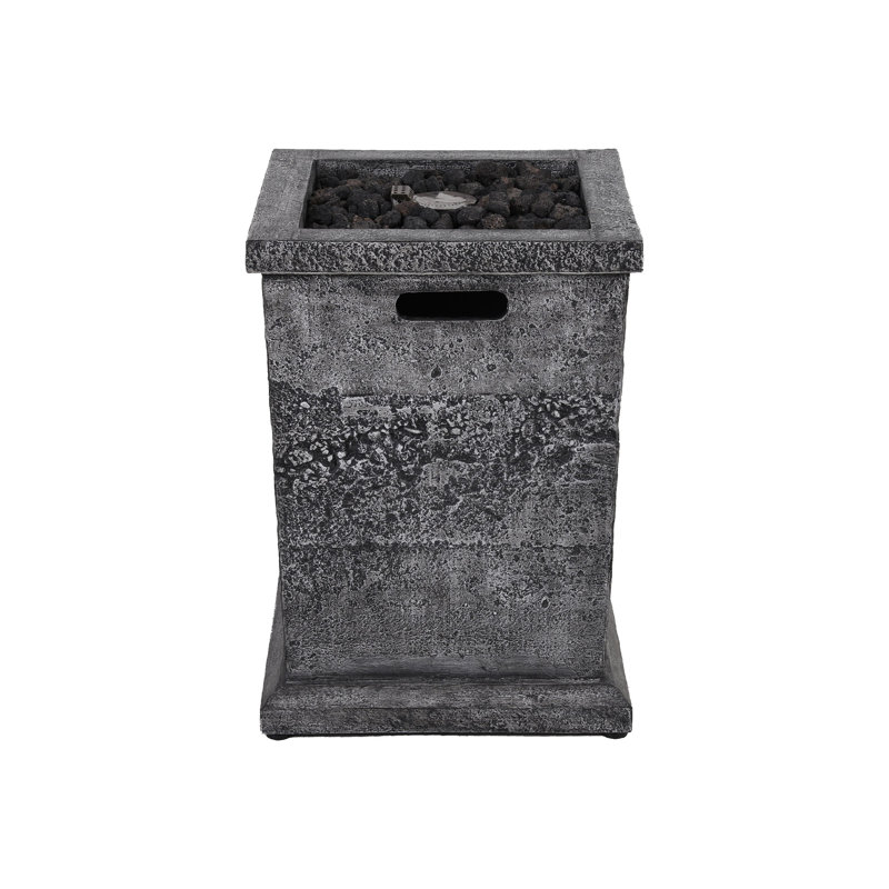 Steelside™ Drisko 25" H x 18" W Metal Propane Outdoor Fire Column | Wayfair