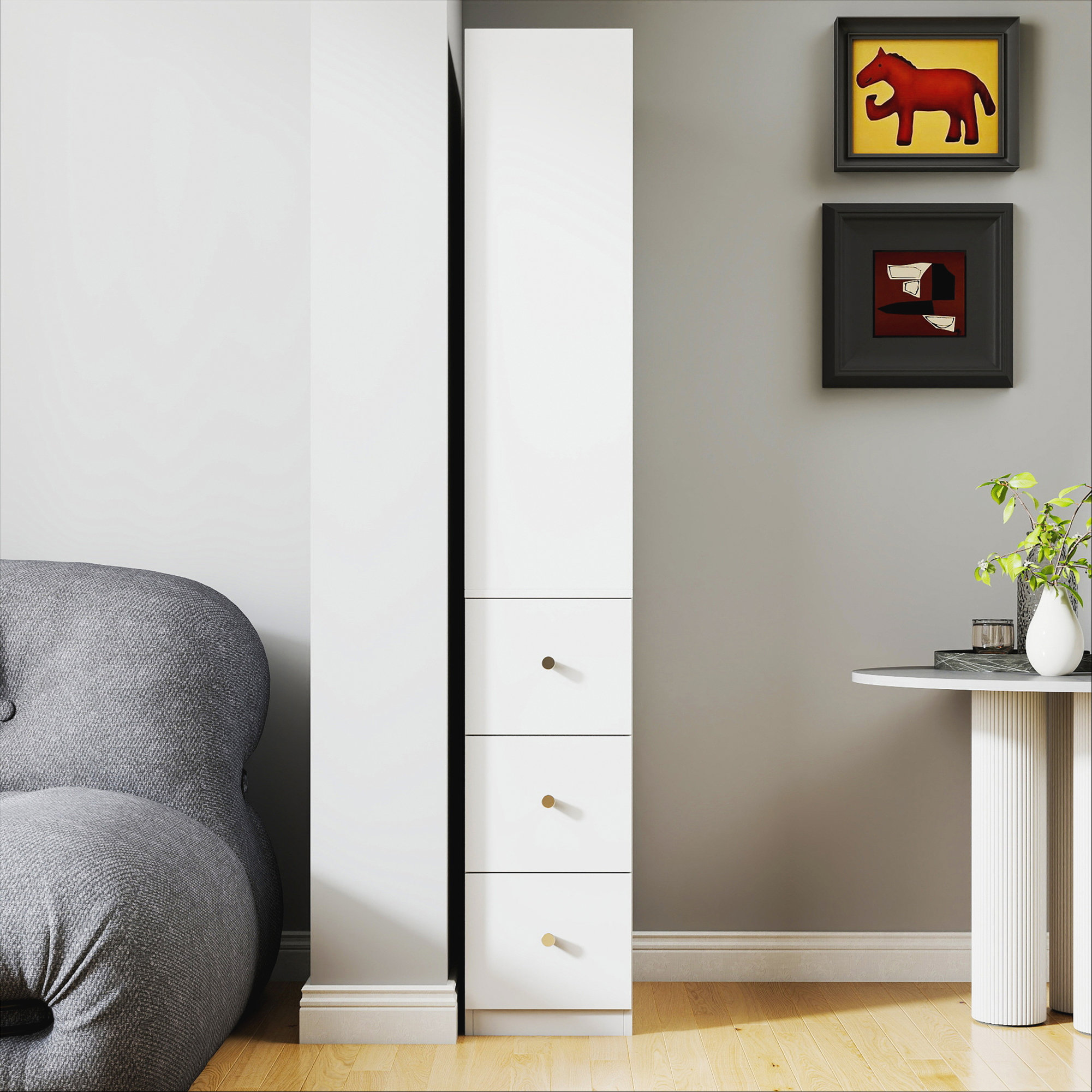 Latitude Run® 70.87" H Display Storage Cabinet , 4-Tier Shelf, 3 Side ...