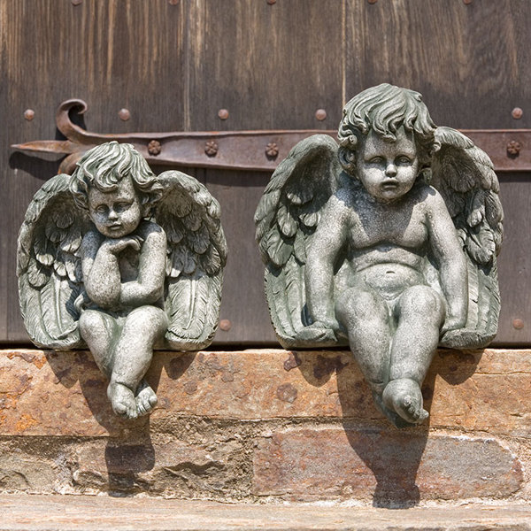 Campania International, Inc Sitting Medium Cherub Statue & Reviews ...