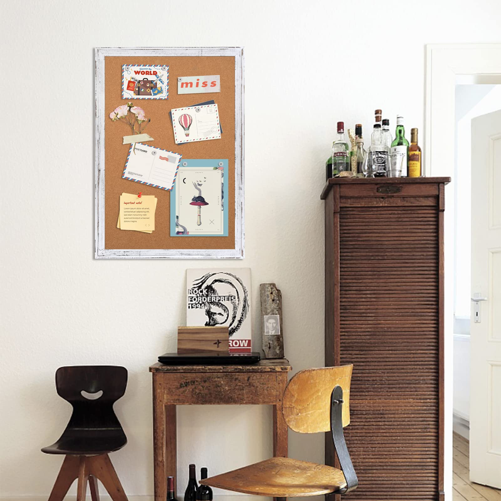 Inbox Zero Cork Corkboard / Bulletin Board | Wayfair