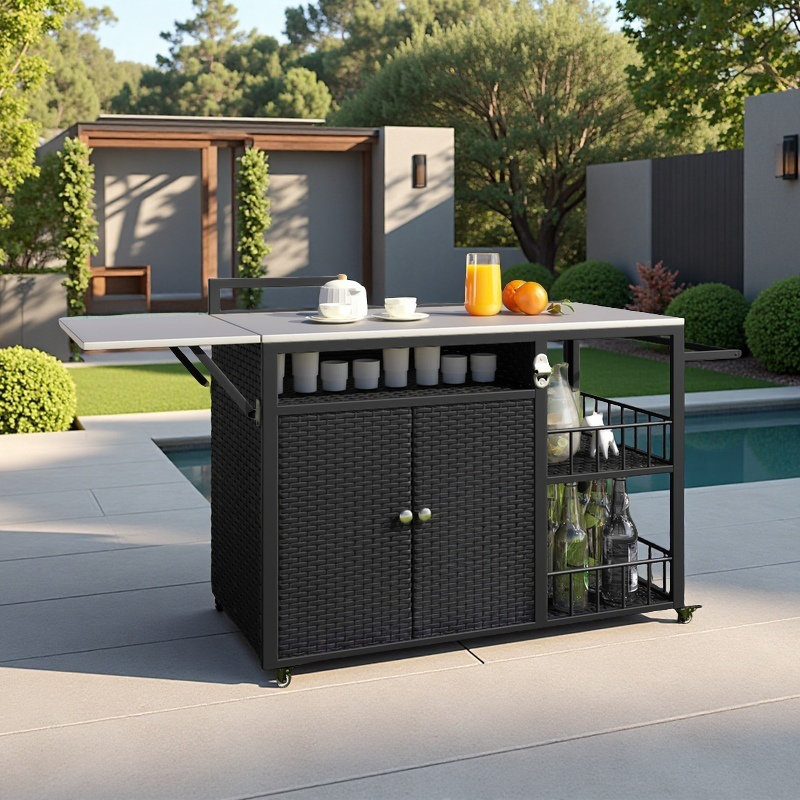 OSEAYA 63.9" Outdoor Kitchen Series Stainless Steel Table Freestanding ...